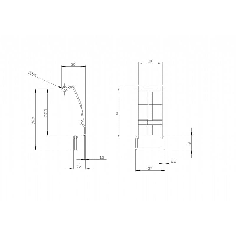 Glass Toggle Clip For Light Fitting Mag Stainless Steel - Venture Products