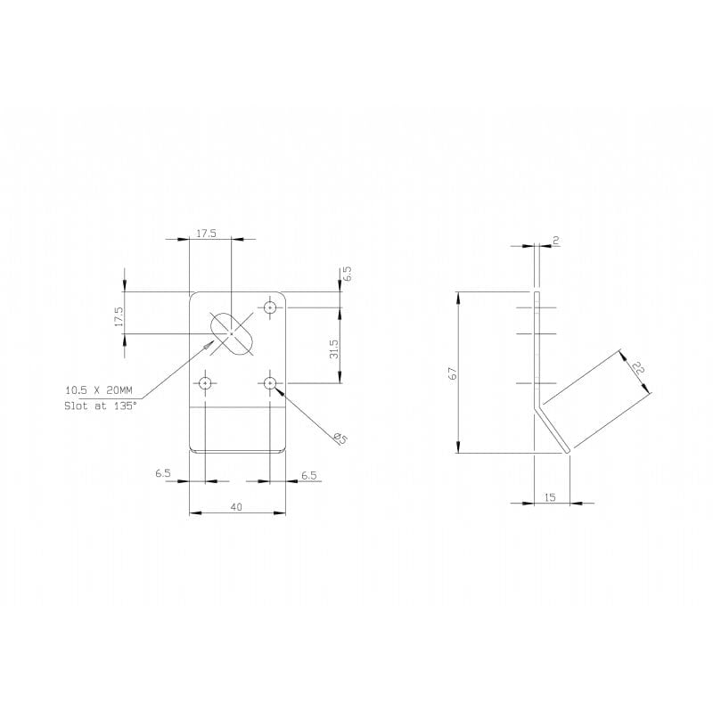 Striker Bracket 4x4 Medium Stainless Steel Left Hand - Venture Products