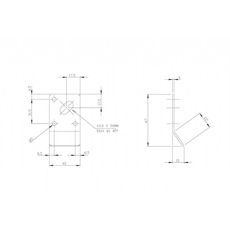 Striker Bracket 4x4 Medium Stainless Steel Rright Hand - Venture Products