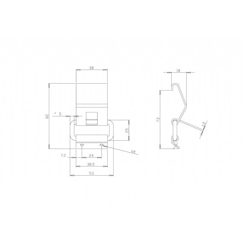 Toggle Latch Mounting Bracket Stainless Steel - Venture Products