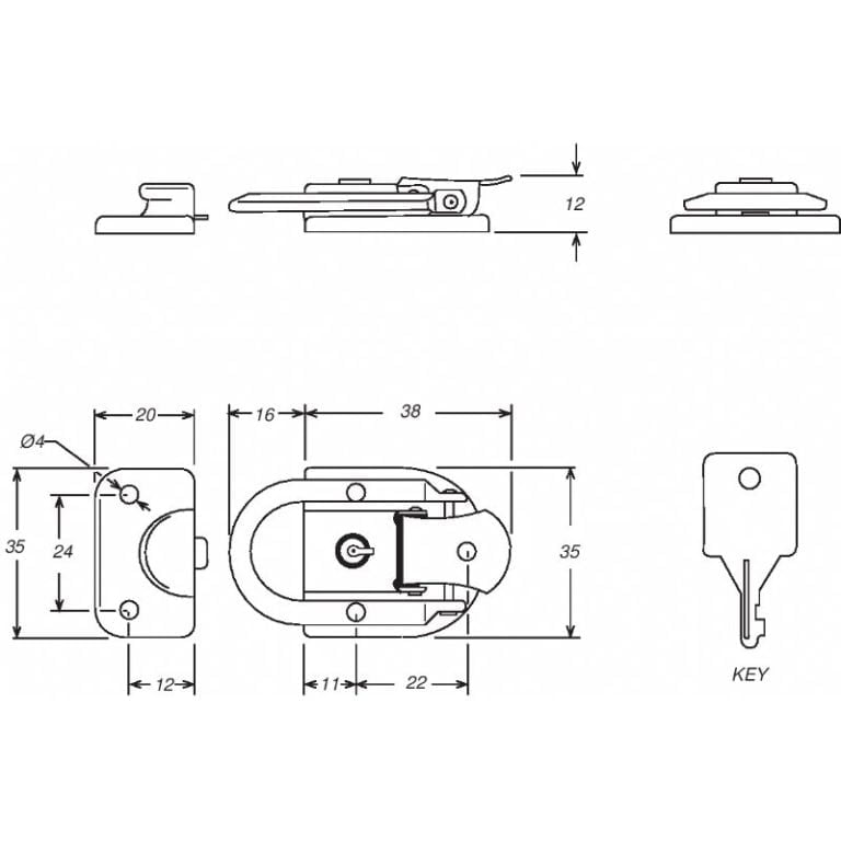 Smart Locking Toggle Latch Nickel - Reliable Toggle Latch for ...