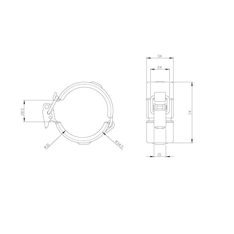 Furnace Clamp Zinc White - Venture Products