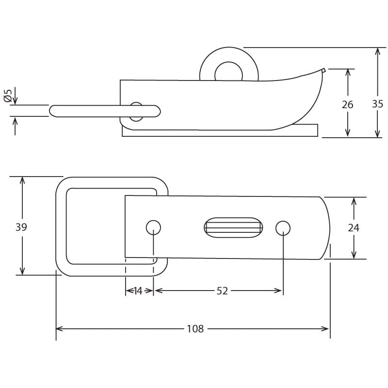 Toggle Latch Zinc White - Venture Products