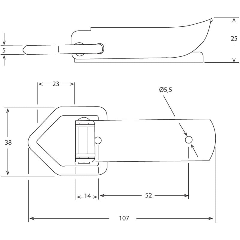 Toggle Latch V Link Zinc White - Venture Products