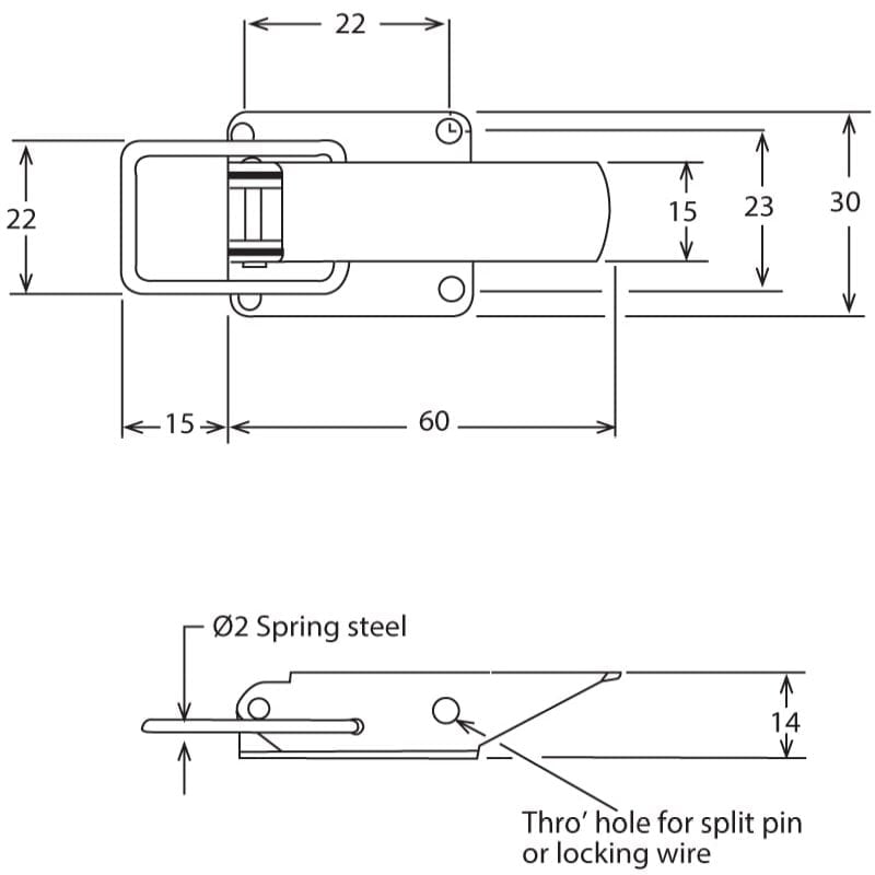 Toggle Latch Zinc Yellow - Venture Products