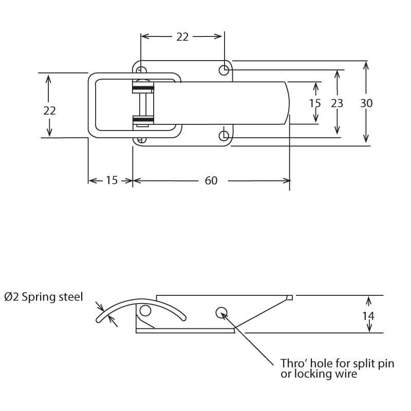 Toggle Latch Zinc Yellow - Reliable Toggle Latch for Industrial ...